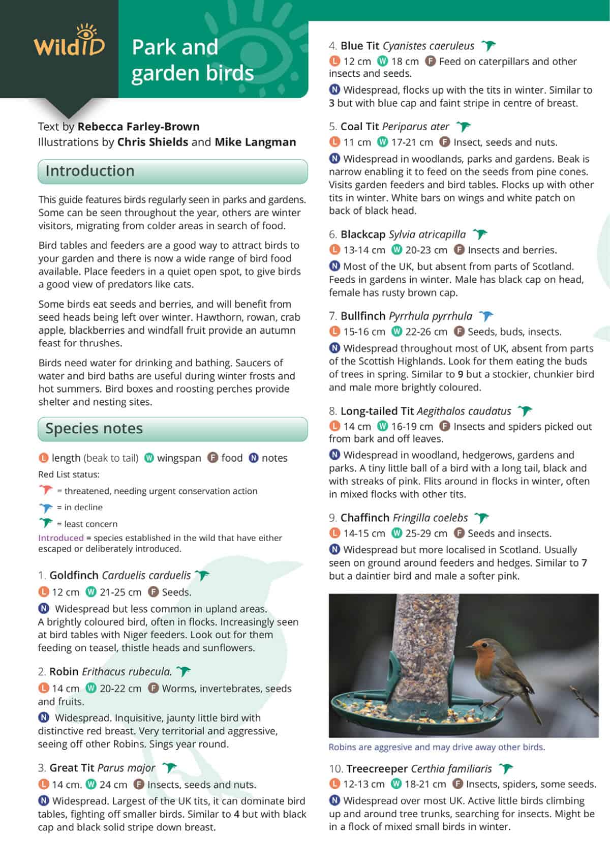 British Bird Guide | FSC Bird Field Guide for the Top 50 Garden Birds