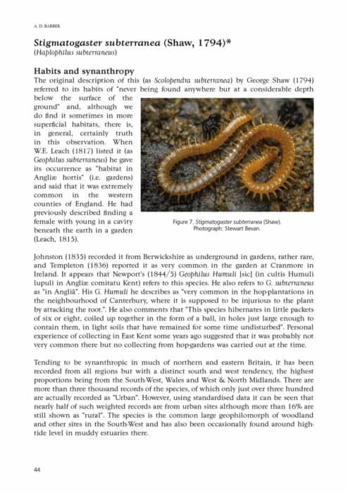 Centipedes atlas – Field Studies Council